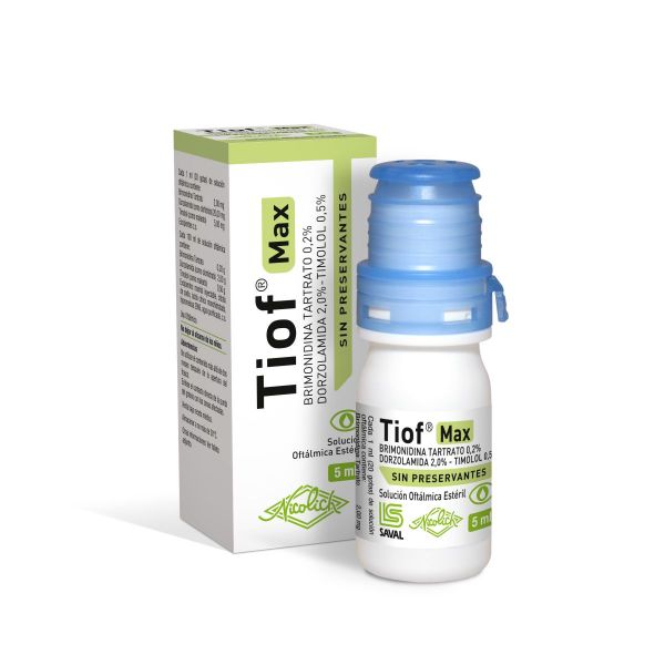 Tiof Max Brimonidina Tartrato 0,2 %, Timolol 0,5 % Dorzolamida 2,0 % ...