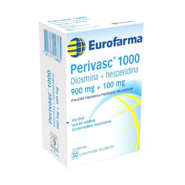 Perivasc 1000 Diosmina 900 Mg Hesperidina 100 Mg Caja De 30